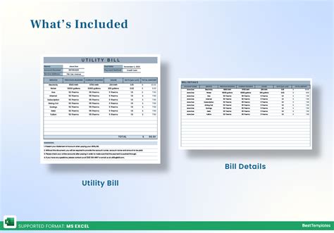 Excel Bill Tracker Template