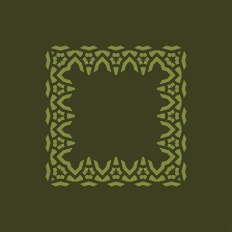 Premium Vector Abstract Art Decorative Square Ornamental Pattern Frame