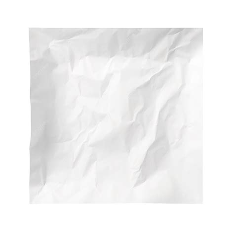 Crumpled Paper Sheet Isolated Rectangle Shape With Rounded Edges