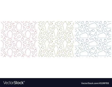 Set Of Chocolate Seamless Pattern Design Vector Image