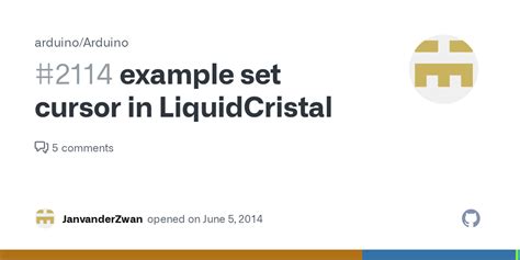 Example Set Cursor In LiquidCristal Issue Arduino Arduino GitHub