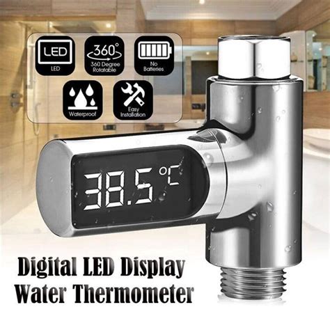 Ti9p Shower Waterproof Water Flow Power Generation Led Display Digital Shower Temperature
