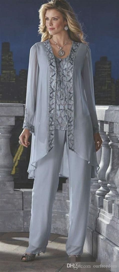 Save Big On Bulk Mother Of The Bride Groom 3 Piece Pant Suit Silver