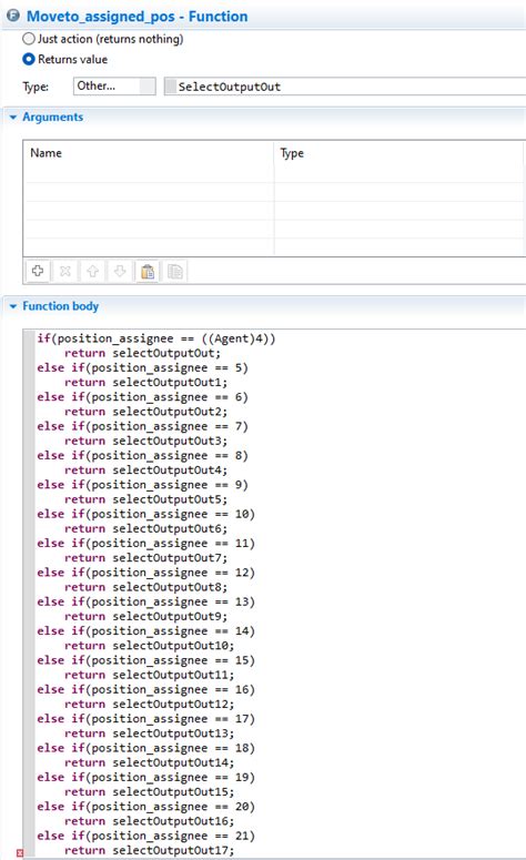anylogic how to stock an agent in a variable and compare it stack
