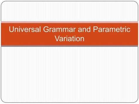The Universal Hypothesis Pptx
