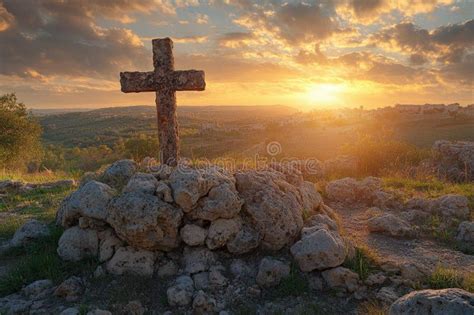 A Christian Easter Scene Serene And Spiritual Religious Theme Stock