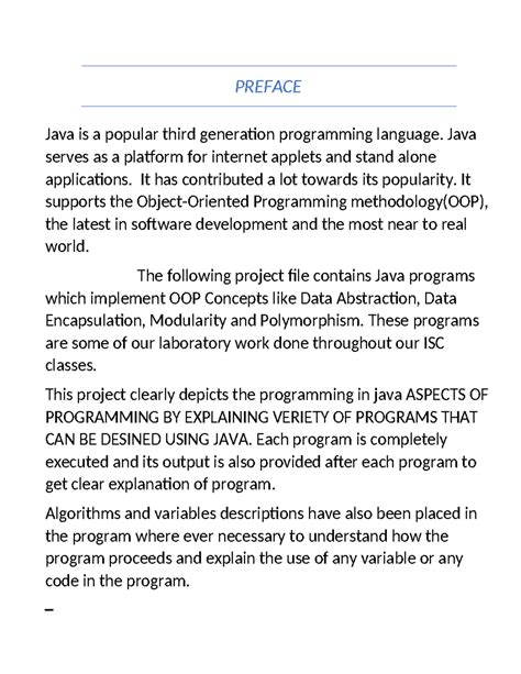 Java Programming Project Oop Concepts And Applications Cse 12 Studocu