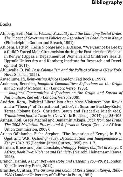 Bibliography Reimagining The Gendered Nation