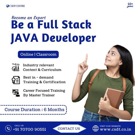 Become A Full Stack Java Developer Java Course Java Internship In