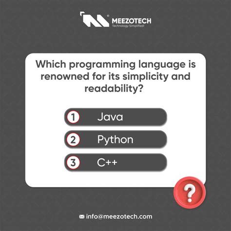 Meezotech Quiz Programming Language Simplicity Coding Java