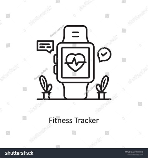 Fitness Tracker Vector Outline Icon Design Stock Vector Royalty Free 2145906971 Shutterstock