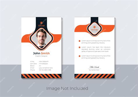 Premium Vector Creative Company Id Card Design Template