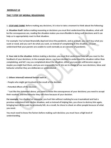 Module 12 Ethics Explained Pdf Goal Decision Making