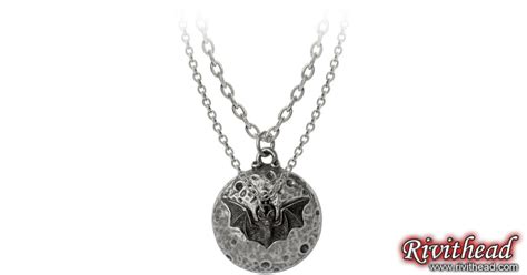 Alchemy Luna Roost Bat And Moon Friendship Necklace