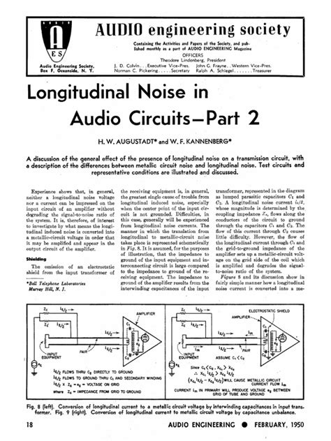 Longitudinal Noise In Audio Circuits Part 2 Pdf Transformer Amplifier