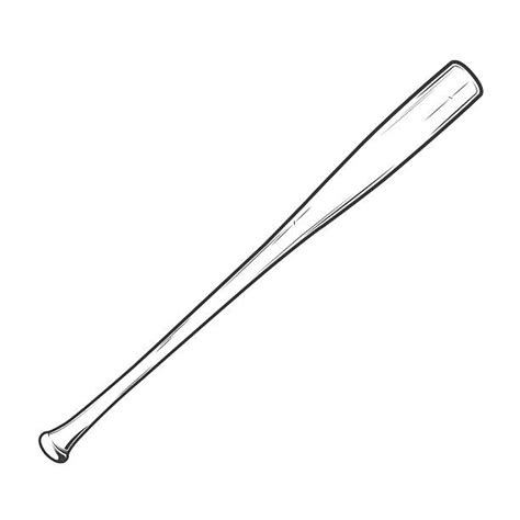 920 Baseball Bat Outline Stock Illustrations Royalty Free Vector