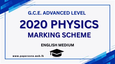 2020 Al Physics Marking Scheme English Medium Paper Zone