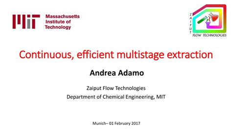Pdf Continuous Efficient Multistage Extraction Continuous Flow