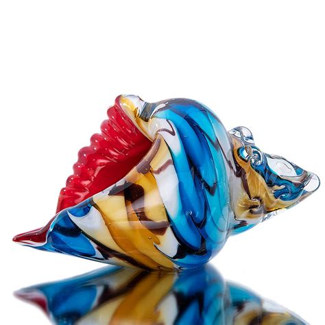 Art Glass Conch Shell Glass Sculpture Hand Blown Glass Art Glass