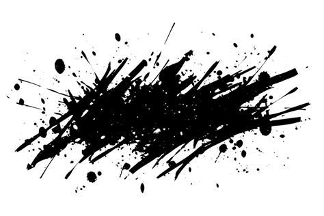 Black Ink Brushstrokes And Grunge Texture Grunge Smudge Brush And