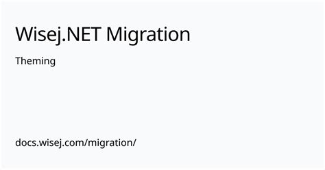 theming wisej migration
