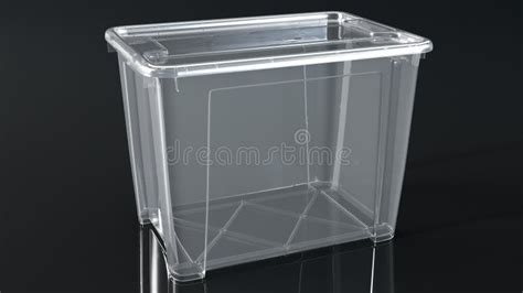 Clear Plastic Storage Container With Lid Stock Image Image Of Container Acrylic 348315339
