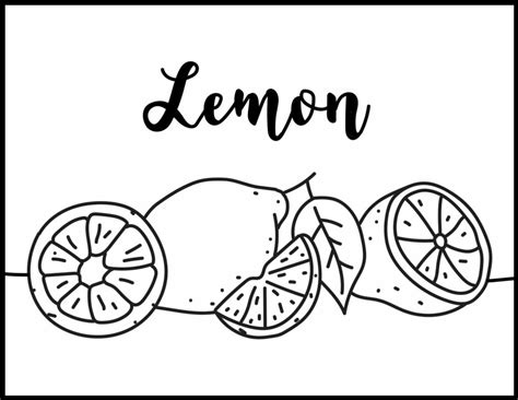 Lemon Coloring Pages