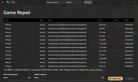 Game Repair Behavior On Genshin · Issue 101 · Collapselauncher