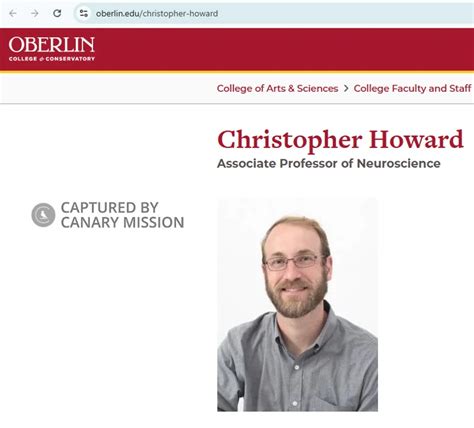 Christopher Howard Canary Mission