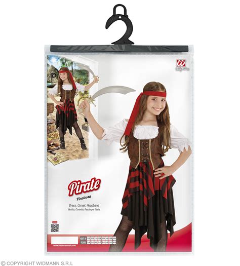 Kinder Kostüm Abenteuer Piratin Piratenkostüm Mädchen M 140 cm