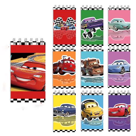 20 Pcs Mini Notepads Cars Themed Party Favor As Mcqueen Notepads Spiral