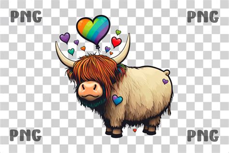 Highland Cow Valentine Png Graphic By Digital Delicacy · Creative Fabrica
