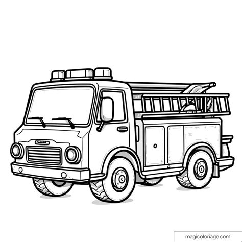 Coloriage Camion De Pompier 48 Dessins à Imprimer Pdf Gratuit
