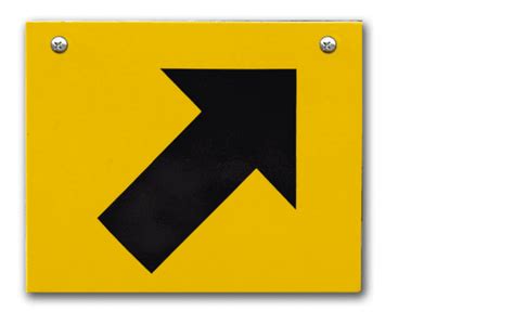 Yellow Right Diagonal Arrow Replacement Switch Cube Plate Aldon®