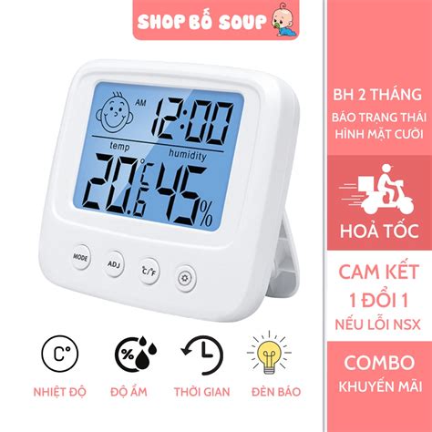 Nhiệt Ẩm Kế Điện Tử Đo Nhiệt Độ Và Độ Ẩm Phòng Ngủ Cho Bé Shop Bố Soup
