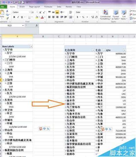 excel数据透视表多个行标签并列显示该怎么设置 excel 办公软件 软件教程 脚本之家