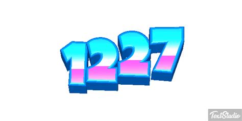 1227 Number Animated  Logo Designs