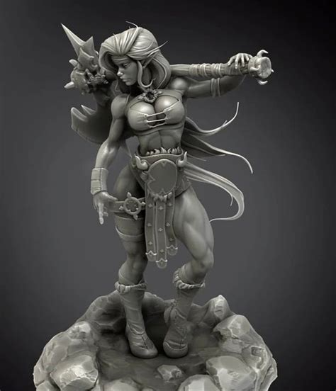 Sexy Warior Woman 11832mm Stl Files 3d Printer Stl File3dstl Model