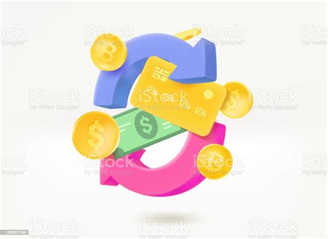 돈과 화살을 가진 캐쉬백 개념 3d 벡터 일러스트 레이 션 캐시백 금융에 대한 스톡 벡터 아트 및 기타 이미지 캐시백 금융