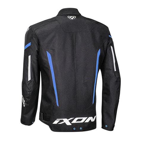 Blouson STRIKER IXON NOIR BLANC BLEU MAXXESS FR Blouson Moto Textile