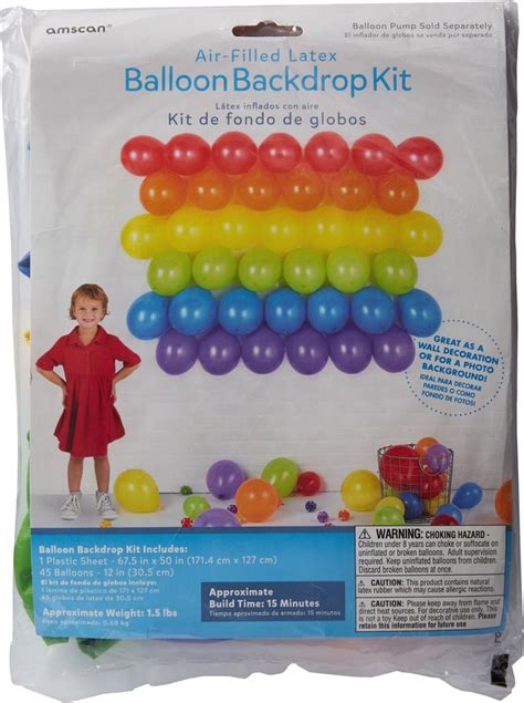 Balloon Grid Backdrop Kit Stand Clear 4 Ft 47 Pk For Birthday New