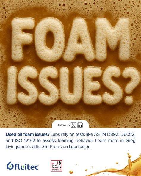 Fluitec Foam Oilanalysis Conditionmonitoring Reliability Fluitec