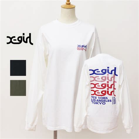 X Girl エックスガール レディース Logo Ls Tee ロゴtシャツ 105234011003