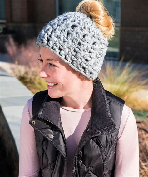 30 Free Crochet Messy Bun Hat Patterns Blitsy
