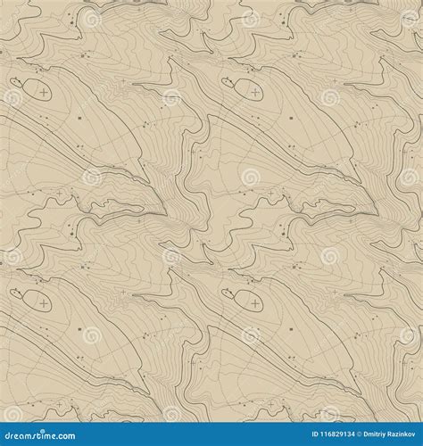 Tileable Topographic Map Background Concept With Space For Your Copy