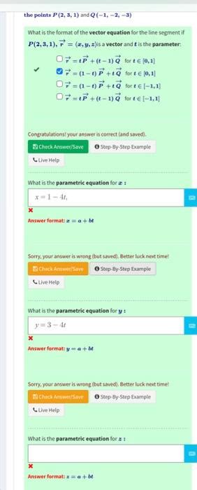Solved The Points P 2 3 1 And Q 1 2 3 What Is The Chegg Com
