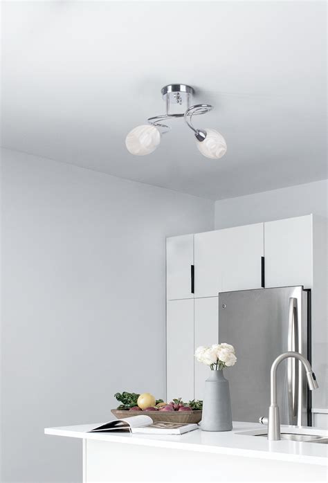 Lampa ze zdobionymi kloszami K JSL 6192 2 CHR JERRY Kaja Oświetlenie