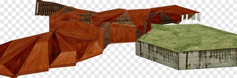 Techo M 083vt ángulo Madera Muro De Hierba ángulo Madera Png