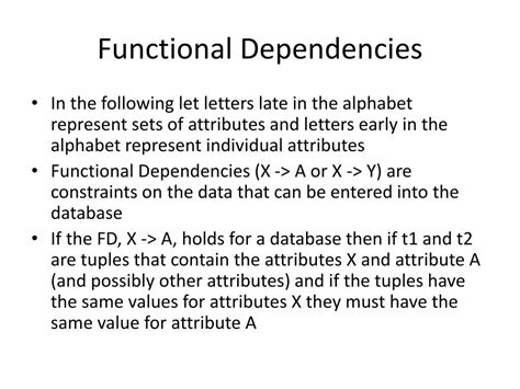 Ppt Normalization And Functional Dependencies Powerpoint Presentation Id 3201489