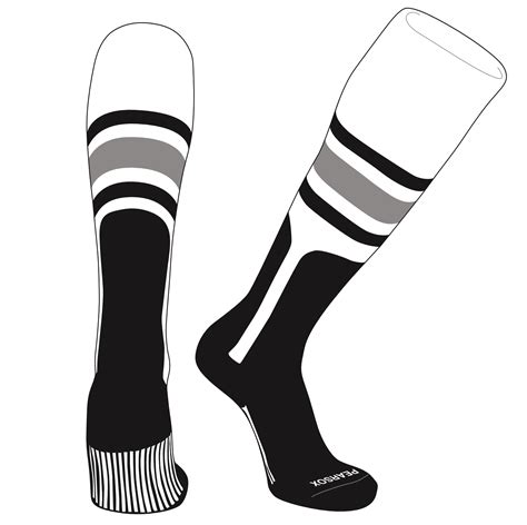 Pearsox Elite Baseball Knee High Stirrup Socks E 9in White Black